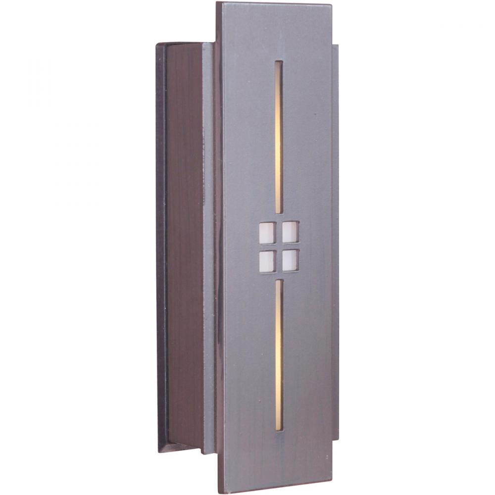 Surface Mount Tiered Mission LED Lighted Touch Button in Aged Iron ...